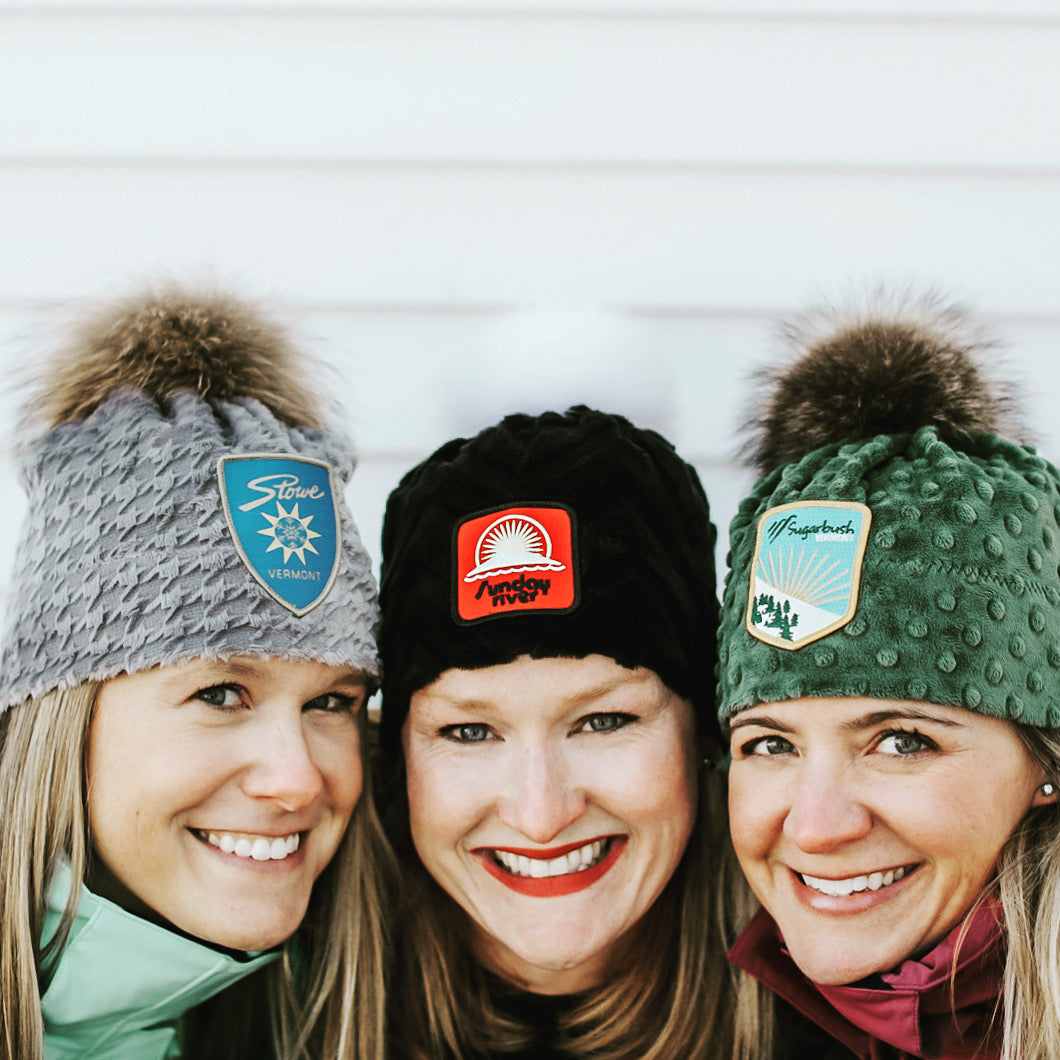 Women's Apres Ski Pom W/ Vintage Ski Resort Patch – Rippin Kitten Hats